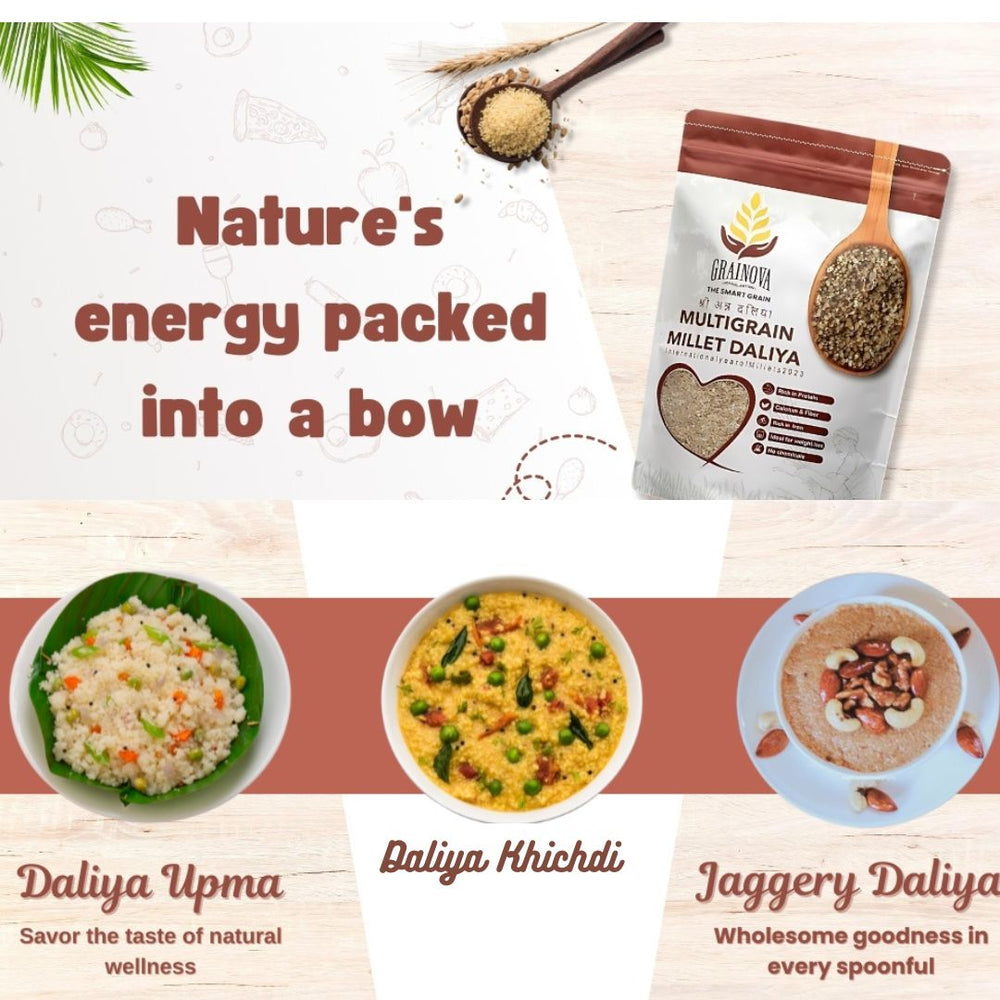 Millets Daliya | Millet Dalia | Grainova Mix Millets Daliya-1 KG